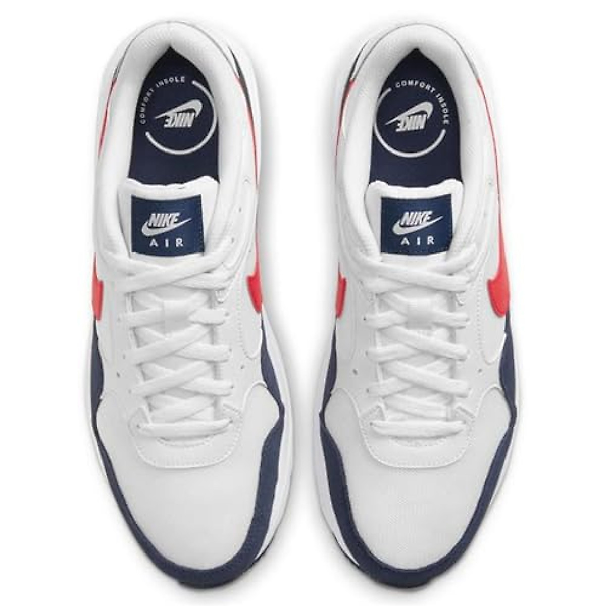 Nike Men's Low-Top Sneakers, White University Red Obsidian, 10.5