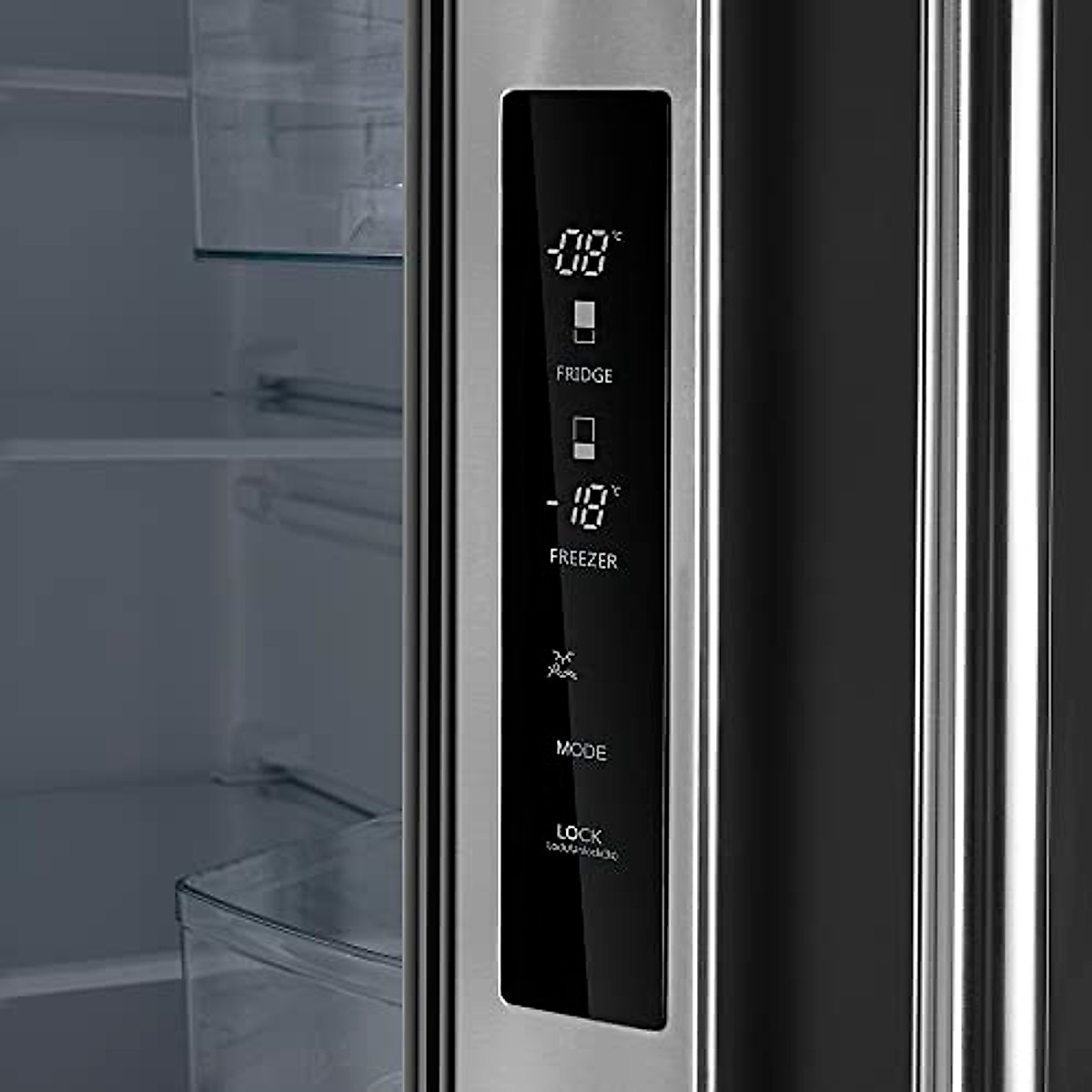 Forno 30" Inch w. French Door Refrigerator with Bottom Freezer and 17.5Cu. Ft. Total Capacity - Stainless Steel No Frost Fridge with Adjustable Glass Shelves and Child Safety Lock