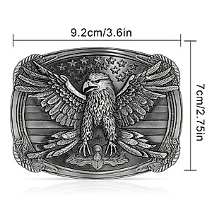 Belt Buckles Men Western Cowboy - Eagle Belt Buckle Confederate Belt Buckle Western Belt Buckles for Men American Flag Belt Buckle Women Mens Belt Buckle Silver Belt Buckle Cowboy Belt Buckle for Men