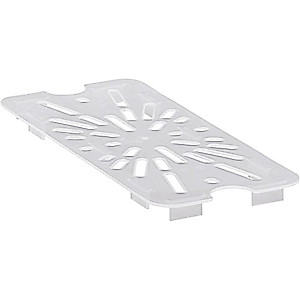 Cambro 30PPD190 1/3 Size Polycarbonate Drain Shelves, Translucent (6/Case)