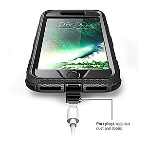 i-Blason Armorbox Case for iPhone SE 2022 (3rd Generation), [Built-in Screen Protector] Full-Body Rugged Holster Case for iPhone SE 2022/ iPhone SE 2020/ iPhone 8/7, Black