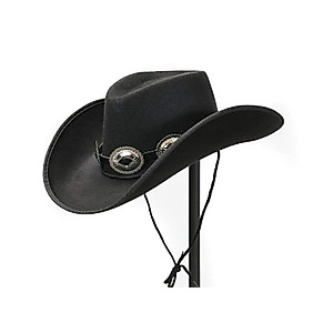 Funk Plus Hat Band Oval Concho Genuine Leather USA Made For Tophat Slash Hat Cowboy Steampunk Cosplay