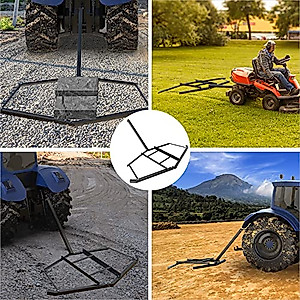 YITAMOTOR 72" Wide Driveway Drag Grader Harrow with 2 Adjustable Bars Driveway Drag Grader for ATVs, UTVs, Garden Lawn Tractors