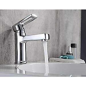 Kitchen Taps Brass Widespread Bathroom Basin Faucet Waterfall Bath Sink Mixer Tap Washbasin Faucet Hot and Cold Water Taps Tap