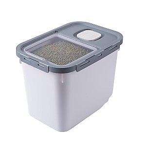 20 lbs Rice Container Storage,Daily Household airtight Rice Container, with Easy Seal Lid & Measuring Cup,Dog Food Storage Container,for Kitchen Soybean Corn,13inch