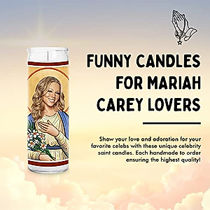 Celebrity Prayer Candle - Funny Saint Candle - 8 inch Glass Prayer Votive - 100% Handmade in USA - Novelty Celebrity Gift