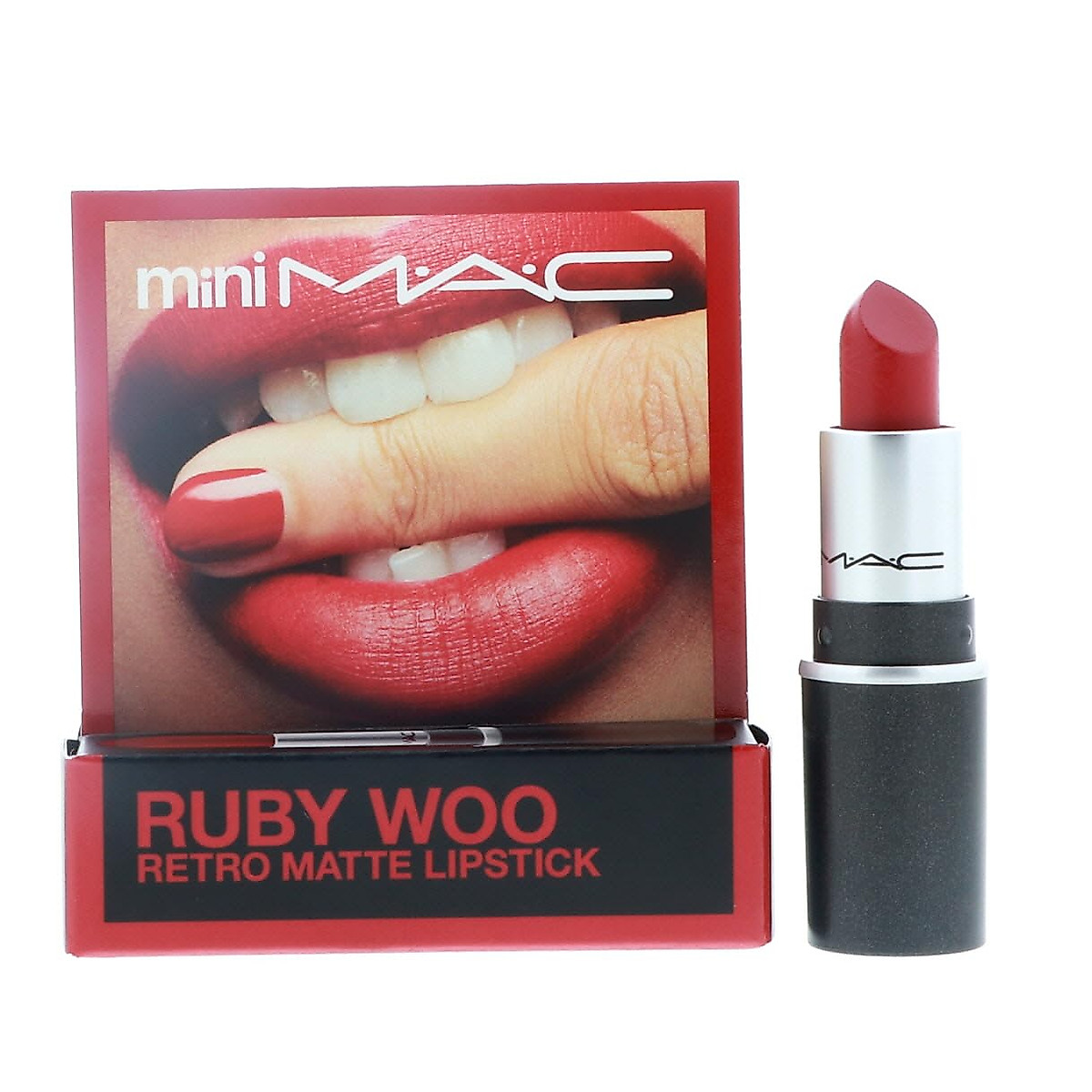 MAC Little Lipstick Color Ruby Woo, Red, Mini (MACS7P004)