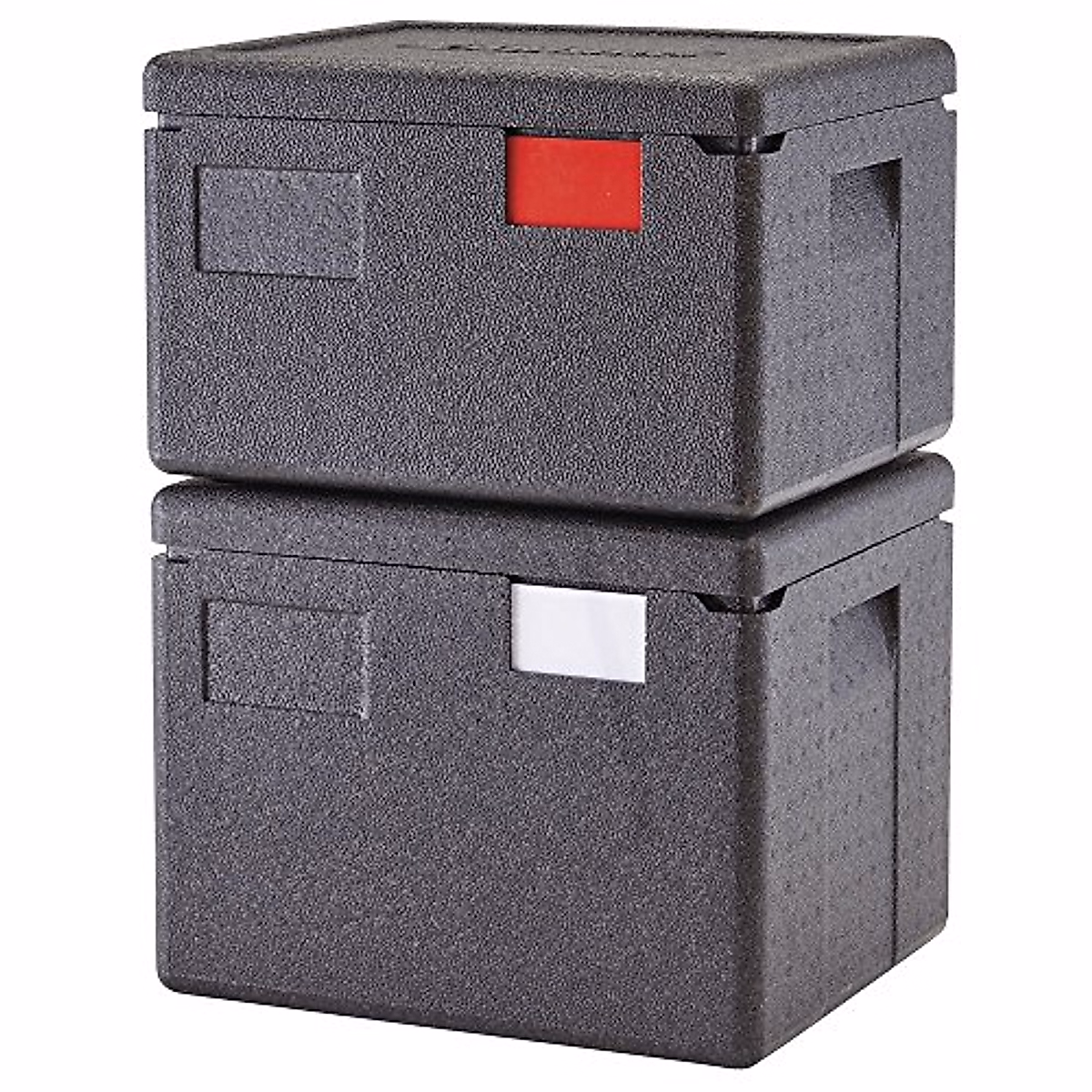 Cambro Cam GoBox® Black Plastic Top Loading Half Size Pan Carrier - 15 2/5"L x 13"W x 10 1/10"H