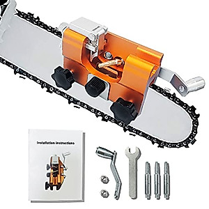Chainsaw sharpener Chainsaw Chain Sharpening Jig Hand-Cranked Chainsaw Sharpening Jig Kit Tool Suitable for for 8"-20"of Chain Saws and Electric Saws Great for Lumberjacks, Gardener chainsaw sharpener