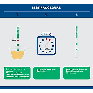 5 Pack - DrugExam Made in USA Highly Sensitive Marijuana THC Testing Drug Test Strip Kit - Drug Test with 50 ng/mL Cutoff Level for Detecting Any Form of THC in Urine up to 35 Days. Urine Test Strips