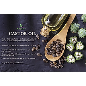 Dr Joe Lab Castor Oil - 100% Pure, Refined, Non-GMO Cold Pressed - 32 oz - for Hair Skin Nails Body Skin Eyelashes Brows Beard Mustache Salon Quality Premium Grade - Packaging May Vary