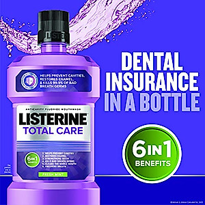 Listerine Total Care Anticavity Mouthwash, Fresh Mint, 3.2 Ounce