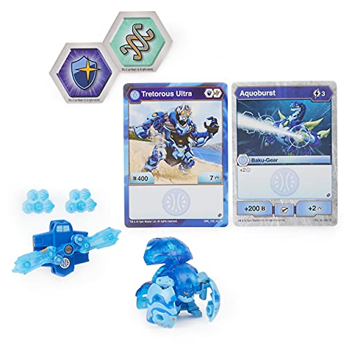 Bakugan Ultra, Aquos Tretorous with Transforming Baku-Gear, Armored Alliance 3-inch Tall Collectible Action Figure