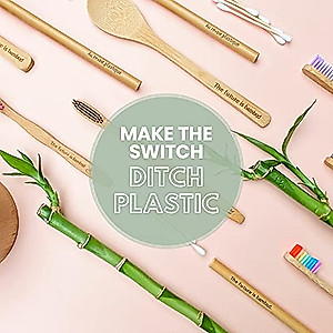 The Future is Bamboo – Bamboo Straws, Reusable Straws, Wooden Straws for Drinks, Pack of 6