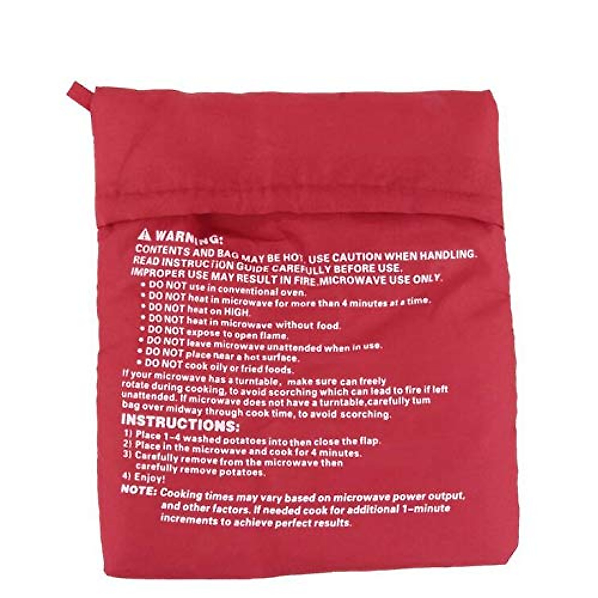 vipolish 4Pcs Microwave Potato Bag Reusable Microwave Cooker Bag Baked Potato Pouch Perfect Potatoes in Just 4 Minutes