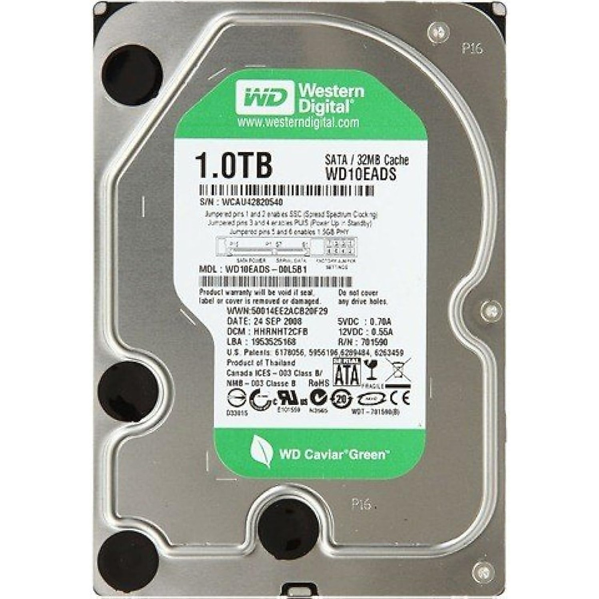 Western Digital Caviar Green 1TB SATA 3.5" OEM HDD WD10EADS