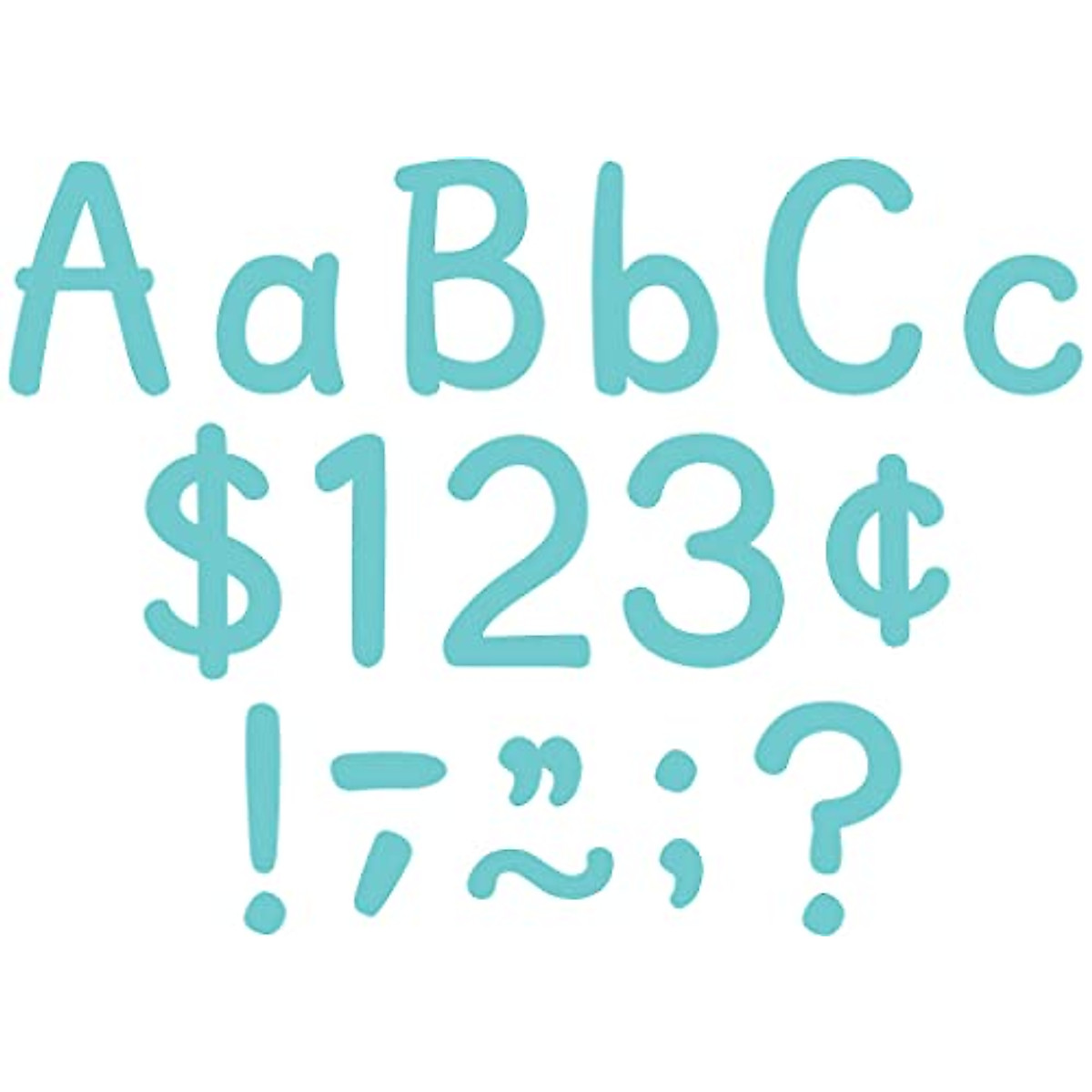 Teacher Created Resources Light Turquoise 4" Modern Classic Letters Combo Pack