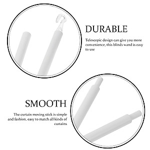 Clear Blind Wand 1 Set with Hook Detachable Vertical Window Blind Rod Stick for Window Blind Stick Wand Opener 89CM
