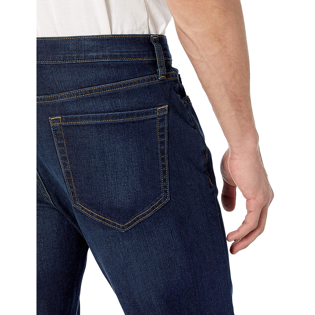 Amazon Essentials Men's Slim-Fit High Stretch Jean, Dark Wash, 33W x 29L