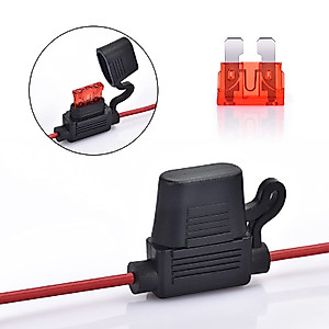 SUNER POWER Waterproof SAE Alligator Clips Cable, SAE Plug to Battery Clamp Cord with 10A Fuse, Perfect for Solar Panl Car Marine Motorcycle - 5FT/16AWG