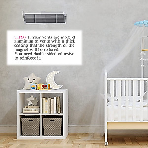 MAYITOP Air Vent Deflector Magnetic Vent Heat and Air Deflector for Vents Sidewall, and Ceiling Registers,Adjustable Magnetic Air Conditioner Wind Deflector 7.8 to14.5" Inch Vent deflectors