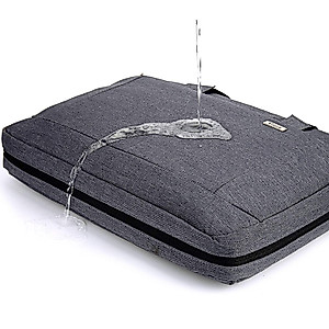 Voova Laptop Bag 15.6 15 14 Inch Briefcase, Expandable Computer Shoulder Messenger Bag Waterproof Carrying Case with Tablet Sleeve, Organizer for Men Women, Business Travel College School-Gray
