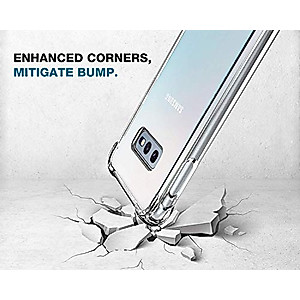 KIOMY Galaxy S10E Case Ultra Crystal Clear Shockproof Bumper Protective Phone Cover Hybrid Design Hard PC Back with Flexible TPU Raised Bezel & Enhanced Corners for Samsung Galaxy S10e Slim Fit Skin
