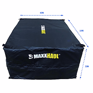 MaxxHaul 50130 Cargo Truck Bag - Heavy Duty and Water Resistant for Pick Up Truck or SUV's - 50" x 40" x 22" Black