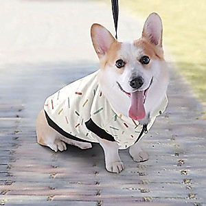 Kigai Sprinkles Dog Coat Fleece Warm Windproof Pet Clothes for Snow Cold Weather, Soft Cozy Breathable Dog Winter Jacket for Small Medium Large Dogs with Leash Hole Pet Coat(XXS - XL)