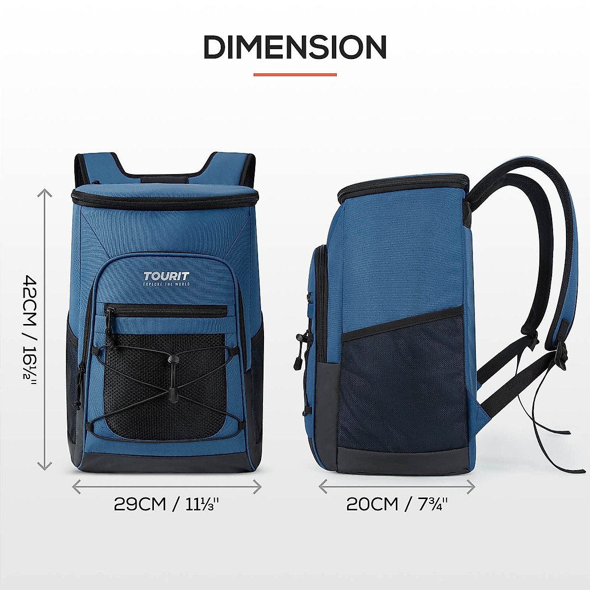 TOURIT Cooler Backpack Insulated 33 Cans Leakproof Backpack Cooler Lightweight for Picnics, Camping, Hiking, Beach, Trip