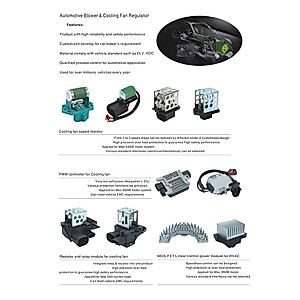Rear Manual Temp Control Blower Motor Resistor Fits 02-06 Escalade - 00-06 Tahoe - 00-06 Yukon Replace 4P1860 RY546 158961 RY546 12477721 88986482 JA1982