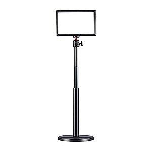 JUSMO K3 Key Light w Extendable Desktop Stand, Brightness/Color Temperature Adjustable LED Video Light, Soft Panel Fill Light for Streaming, Record Videos, Video Calls, Zoom Meetings