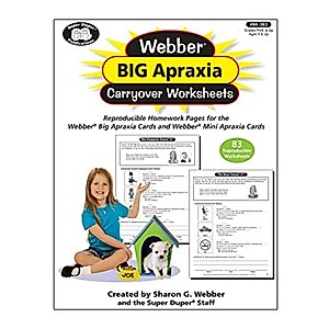 Super Duper Publications | Webber® Big Apraxia Carryover Worksheets | Educational Resource for Children