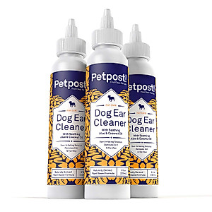 Petpost | Dog Ear Cleaner - Natural Coconut Oil Solution - Best Remedy for Odor - Dog Ear Problems - Chemical & Irritant Free 8 oz.