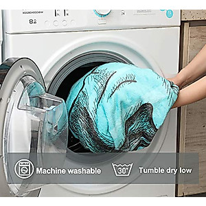 Famitile Pug Blanket, All You Need is A Pug Blue Puppy Blanket Super Soft Pug Stuffed Animal Blanket Pug Gifts for Pug Lovers (Pug-3, 47" x 60")