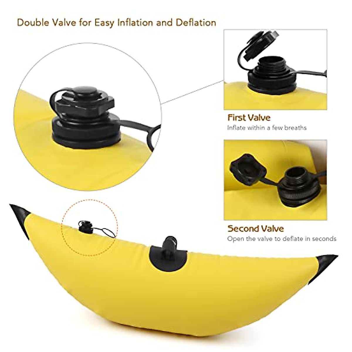 LIXADA Kayak outriggers Kayak 2 PCS Stabilization System Kayak PVC Inflatable Outrigger Float with Sidekick Arms Rod Kayak Stabilizers