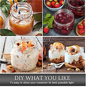 Encheng 8 oz Glass Jars With Lids,Ball Regular Mouth Mason Jars For Storage,Canning Jars For Caviar,Herb,Jelly,Jams,Honey,Dishware Safe,Set Of 24