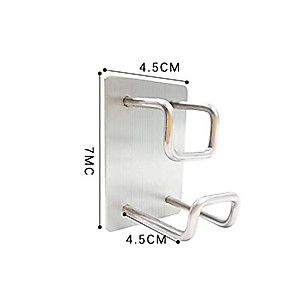 DOITOOL Adhesive Hook Rope Towel Hanger Washbasin Hook Stainless Steel Robe Towel Hook for Home Kitchen Bathroom