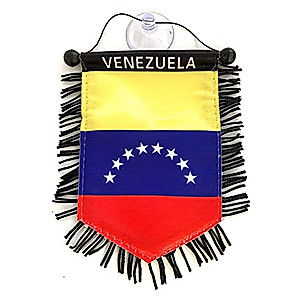Venezuela Venezuelan Flag for cars stickers decals small window hanging mini banners rearview mirror car accessories automobile homes windows STICKS to Glass Quality Made mini Banners