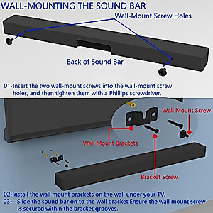 Speaker Wall Mount Brackets for Vizio, Sony, Panasonic, Samsung, & More Surround Sound Speaker, Rear Satellite Speakers, Bookshelf Speakers Mounts Bracket, Mounted on Wall (One Pair)
