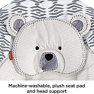 Replacement Pad for Fisher-Price See and Soothe Deluxe Bouncer - GDP73 ~ Gray Black Tan Colors ~ Bear Design