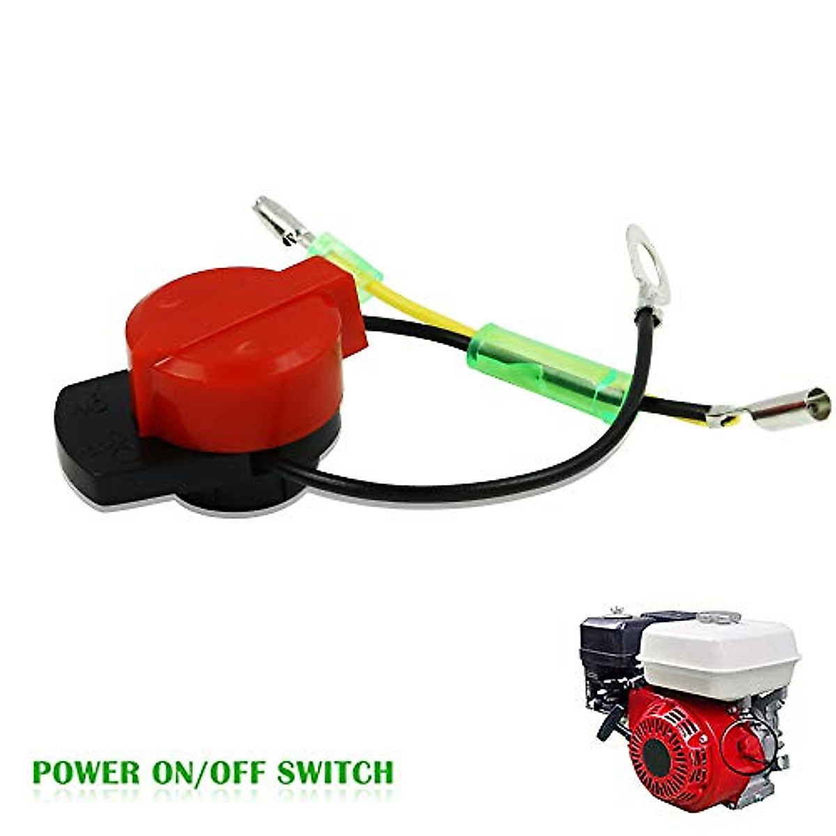 FLYPIG ON Off Engine Stop Kill Switch for Honda GX120 GX160 GX200 GX240 GX270 GX340 GX390 36100-ZE1-015