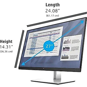 HP EliteDisplay E27 G4 27 Inch IPS LED Backlit Monitor, FHD 1920 x 1080, Blue Light Filter, HDMI, VGA, DisplayPort, Black