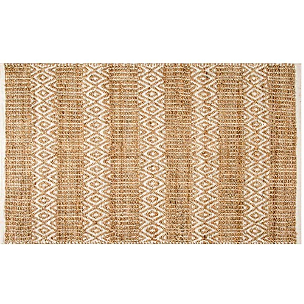 Chindi Rug,Rug 3x5',Rag Rugs,Braided Rug,3x5 Rug,Chindi Rugs,Chindi Handloom Rug 3x5',Farmhouse Area Rugs, Natural Braided Doormat for Kitchen Entryway Pets Playing Chindi Chindi Rugs - Natural/White