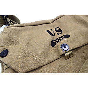 Replica WW2 U.S. ARMY LIGHTWEIGHT SERVICE GAS MASK BAG khaki Color