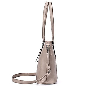 Women Tote Bag PU Shoulder Purse Crossbody Large Bag… (Sand)