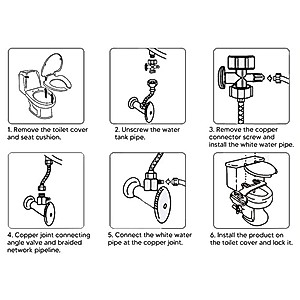 Universal Smart Toilet Bidet Dual Nozzle Design Self Cleaning Sprayer for All Ages