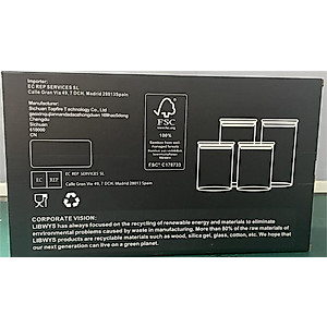 LIBWYS Pantry Glass Storage Jars with Bamboo Lids Set of 4, 135oz Airtight Food Containers Kitchen Storage Jars - Dishwasher Safe (4pack)