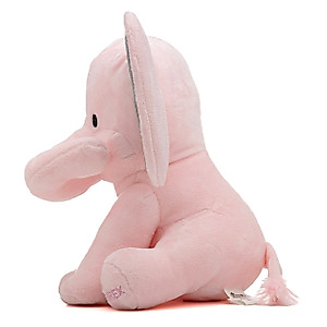 KINREX Elephant Stuffed Animals – Stuff Animal Plush Toy for Babies Girls Boys, Elephants Plushie Teddy Bear Toys for Birth Stats Baby Shower Infant Newborn Boy & Girl, Pink Measures 9 Inches