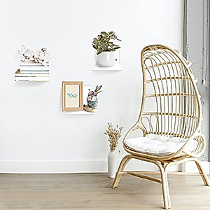 STORAGE MANIAC Invisible Floating Bookshelves Wall Mounted, Heavy-Duty Book Organizers, Iron Wall Mounted Shelves for Bedroom, White 4-Pack Large